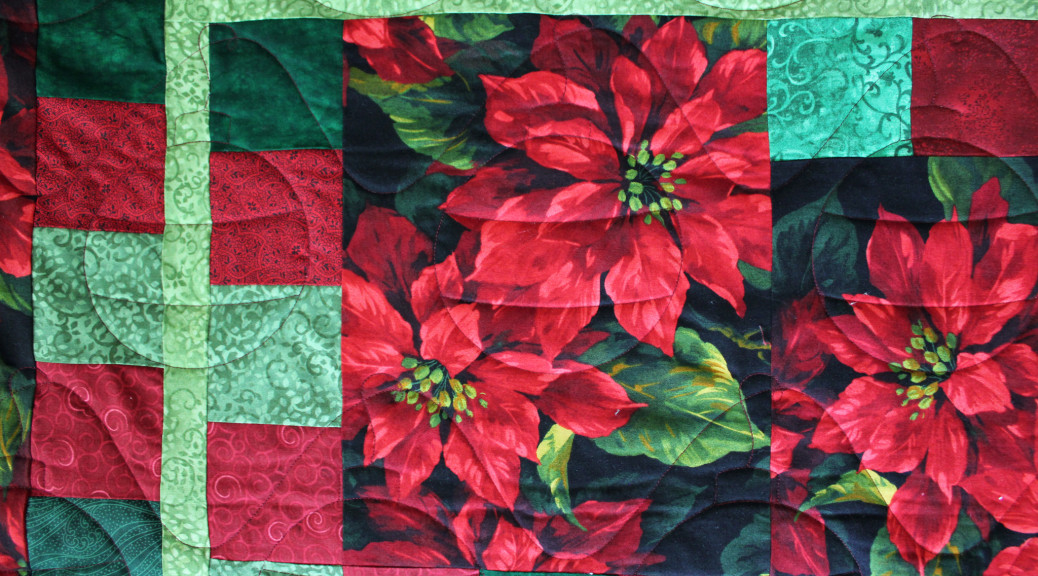 Christmas Poinsettia Quilt | Lady Bird Quilts