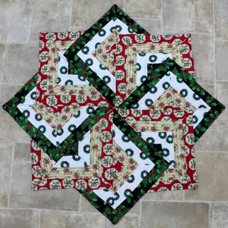 Christmas Swirling Star Table Topper – Lady Bird Quilts